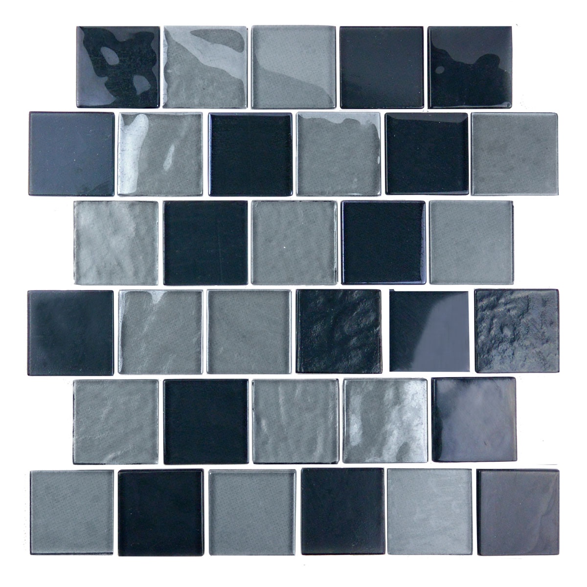 Landscape 2 X 2 Textured Gray Glass - Tilelelo